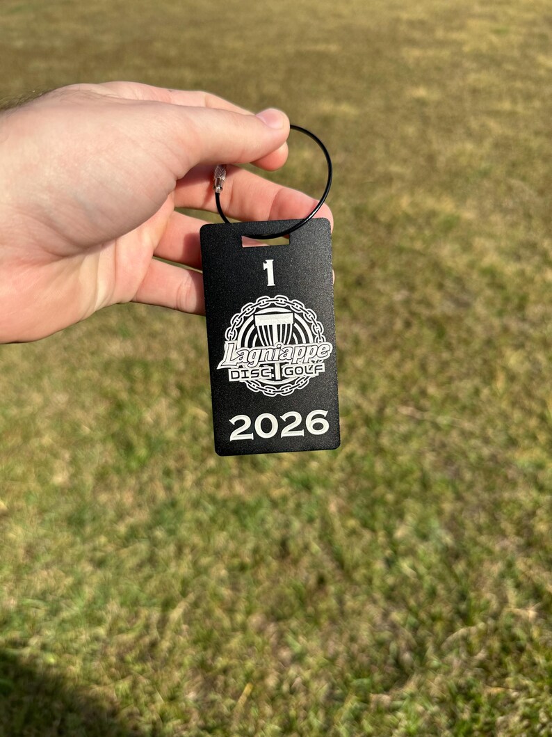 Custom Disc Golf Bag Tag – Anodized Aluminum Disc Golf Tag ...