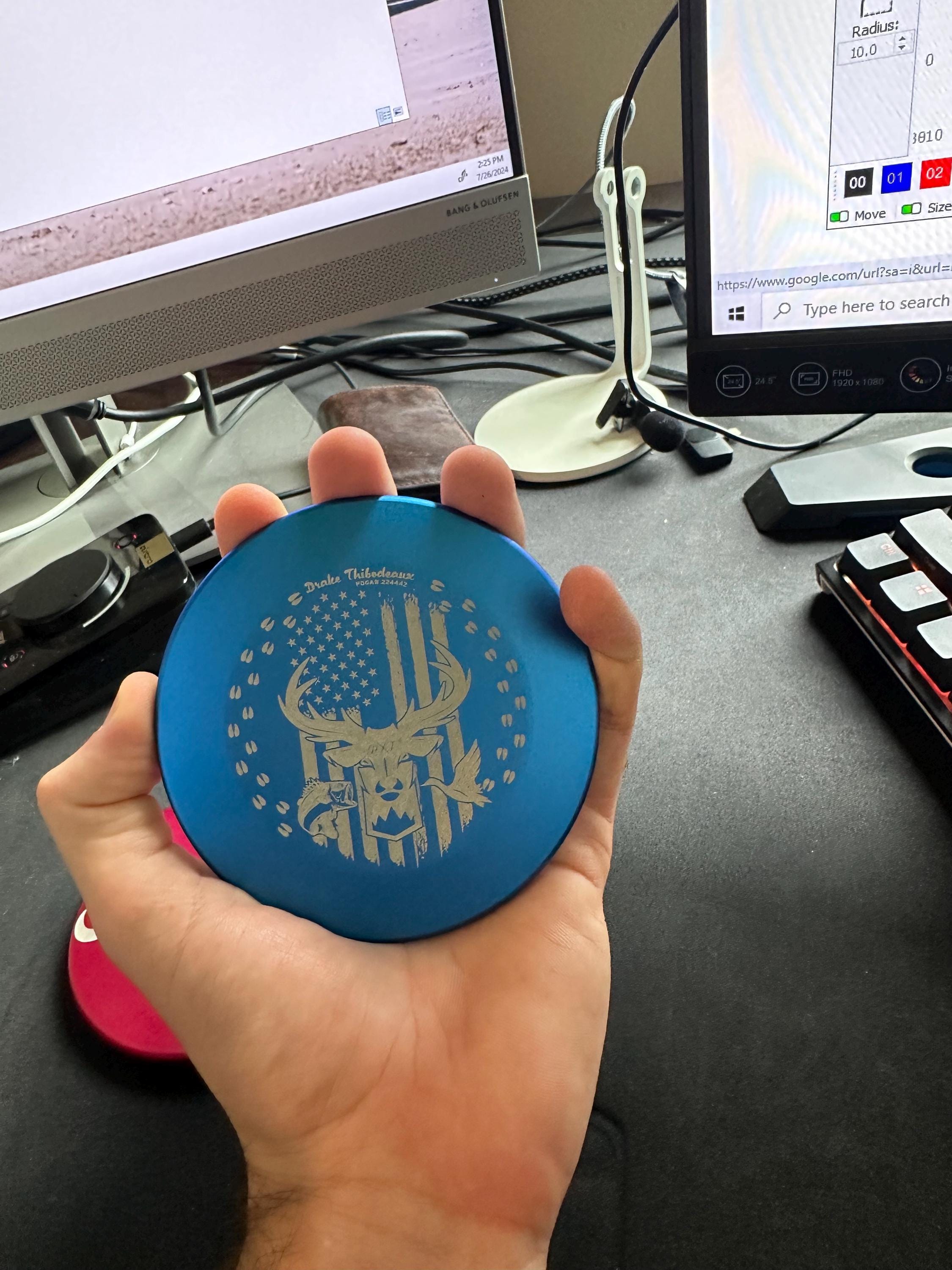 Customizable Aluminum Disc Golf Mini Marker – 4 Inch Personalized Disc ...