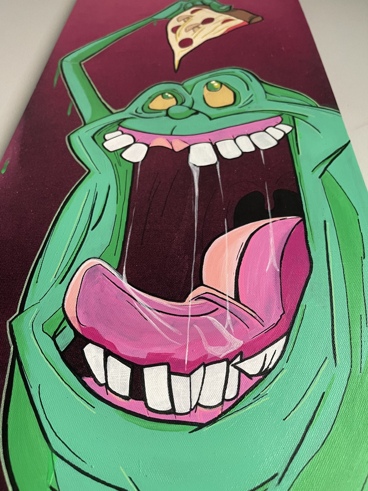 Ghostbusters Slimer Canvas Painting - Etsy