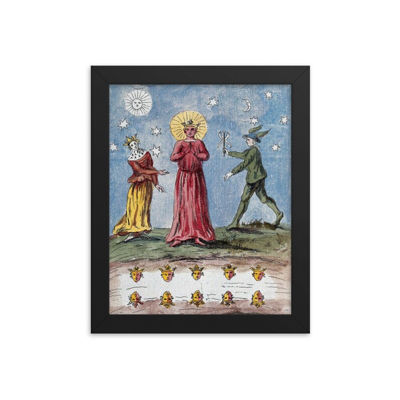 Alchemy Framed Print, Red-faced King, Mercury - Etsy