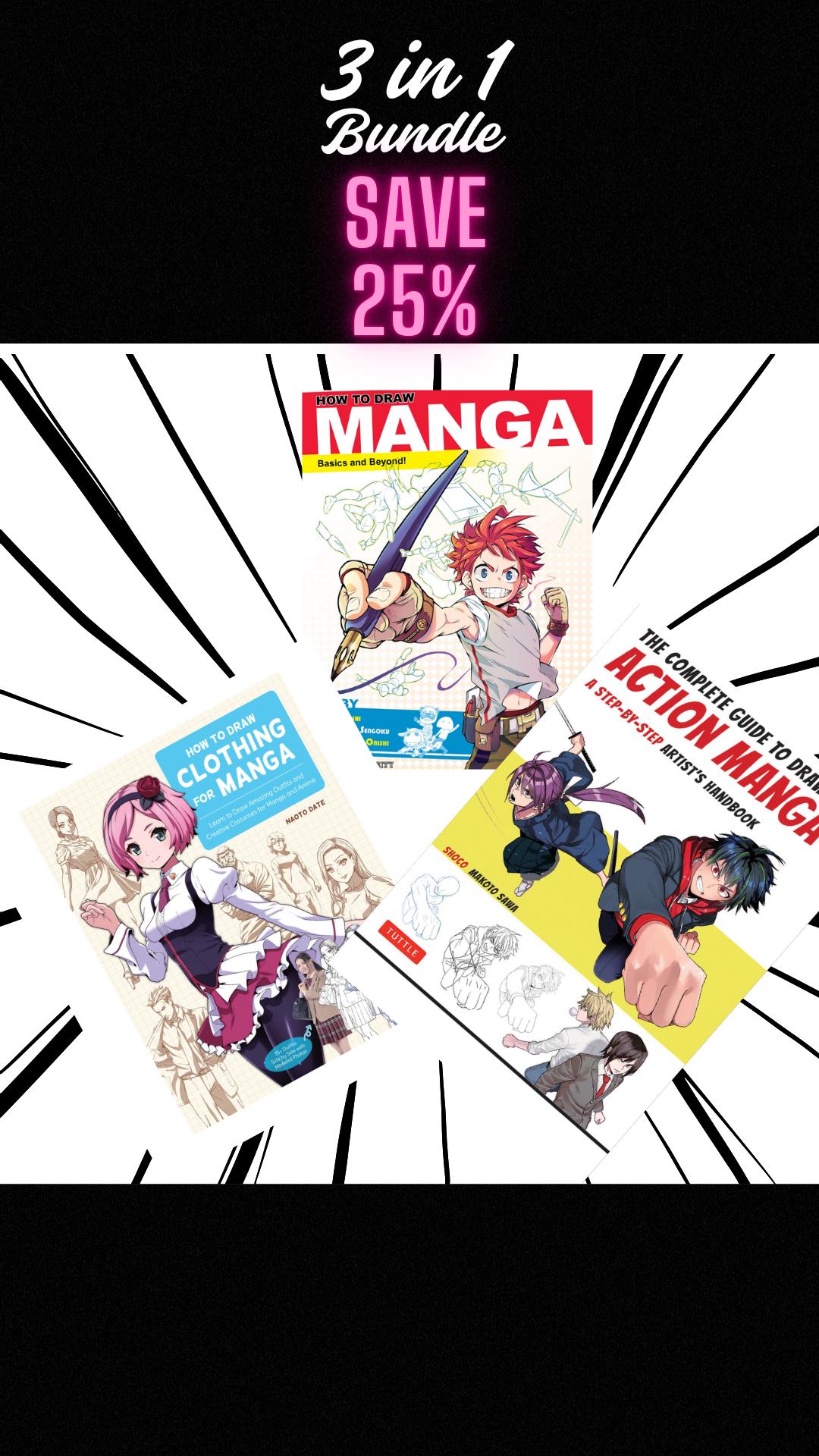 3 in 1 Drawing Manga Full Guide From Character to Clothing & Action - Etsy