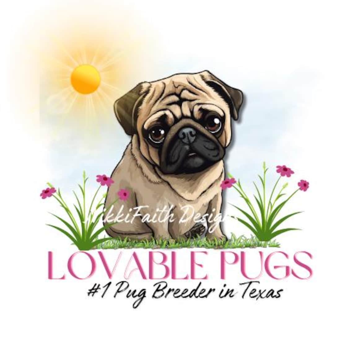 Pug Breeder Logo Dog Breeder Logos Kennel Logos ~can Customize With ...