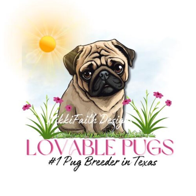 Pug Breeder Logo Dog Breeder Logos Kennel Logos ~can Customize With ...