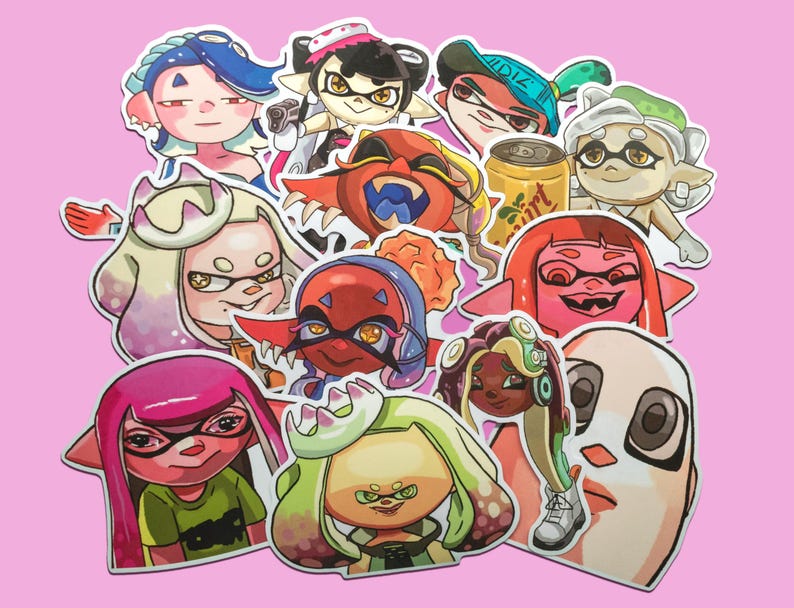 Splatoon Meme Stickers 3 X 3 Inch Vinyl Stickers Squid Sisters, off the ...