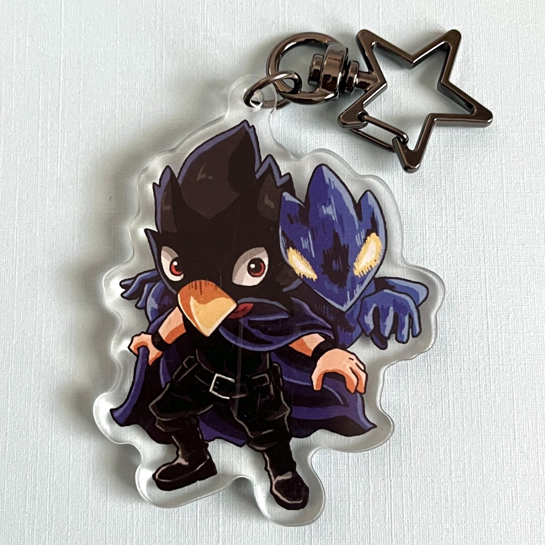 MHA Fumikage Tokoyami: 2.5 Inch Acrylic Charm Keychain - Double Sided ...