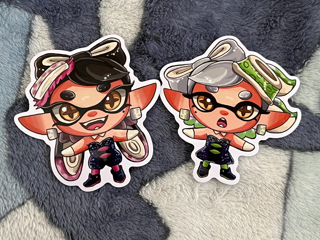 Plushie Callie and Marie Stickers || 3 Inch Vinyl, Water-resistant ...