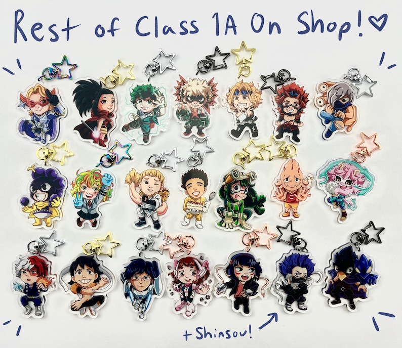 MHA Bakugou Katsuki: 2.5 Inch Acrylic Charm Keychain - Double Sided ...