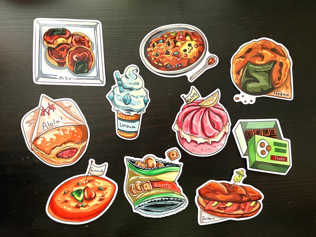 PKMN Regional Snack Food Stickers || 3 X 3 Inch Vinyl Stickers || PKMON ...
