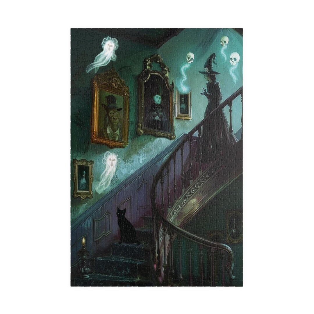Spooky Staircase Jigsaw Puzzle | Witch Puzzle | Spooky Puzzle for ...