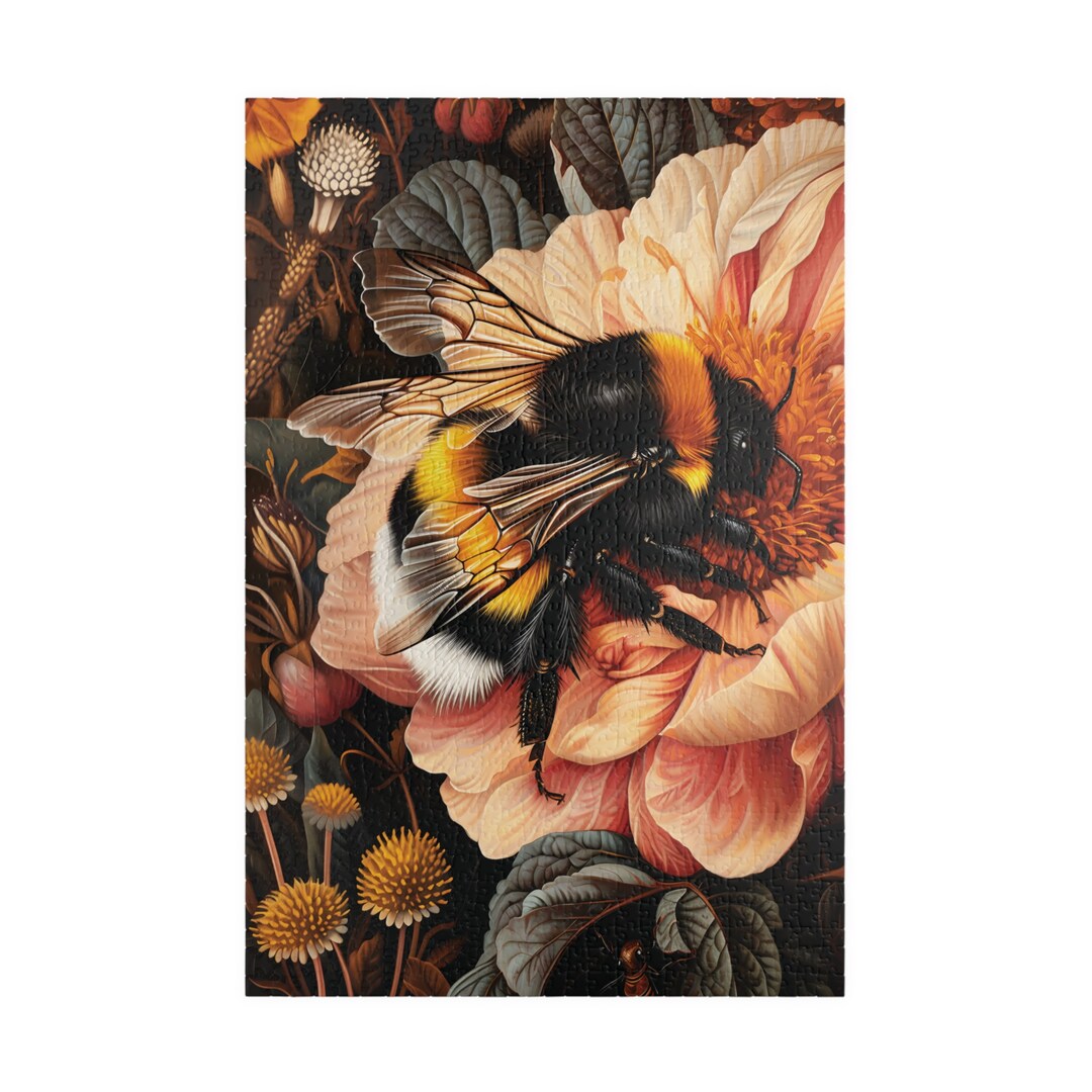 Bumble Bee Puzzle Flowers Jigsaw Puzzle Nature Puzzle Gift for Her ...