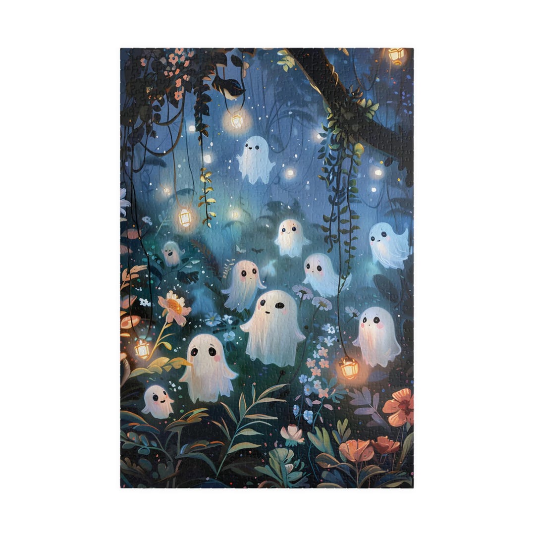 Glowing Ghosts Jigsaw Puzzle | Cute Halloween Puzzle for Kids | Fantasy ...