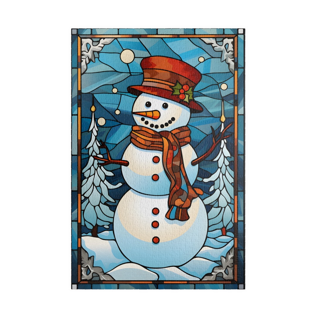 Frosty the Snowman Jigsaw Puzzle, 1014 Piece Stained Glass Puzzle ...