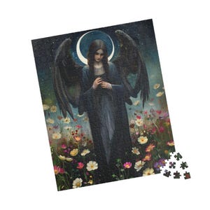 Dark Angel Jigsaw Puzzle | Witchy Puzzle | Beautiful Puzzle Gift for ...