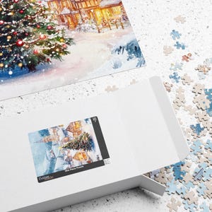 Snowy Church Jigsaw Puzzle, Winter Landscape Puzzle for Adults ...