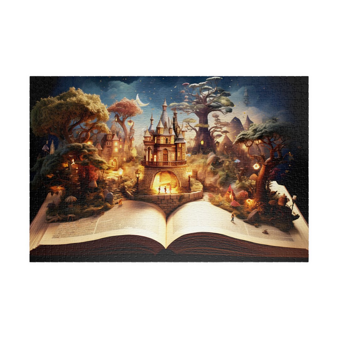 Magic of Story Books Fantasy 1000 Piece Puzzle for Adults, 500 Piece ...