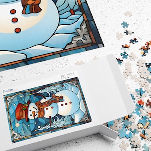 Frosty the Snowman Jigsaw Puzzle, 1014 Piece Stained Glass Puzzle ...