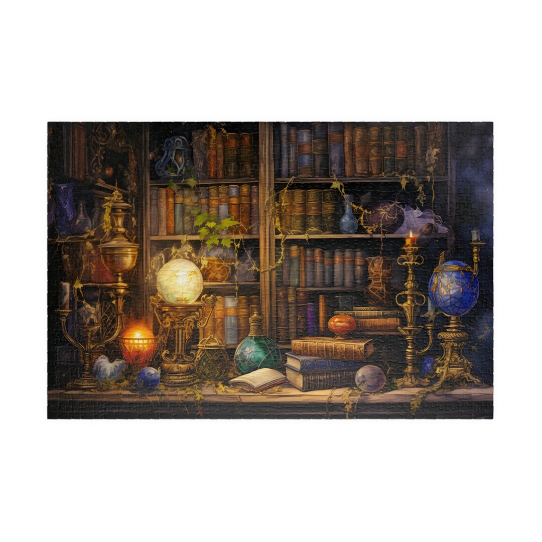 Alchemist's Lost Library Puzzle, 500 Piece Puzzle for Adults, Fantasy ...