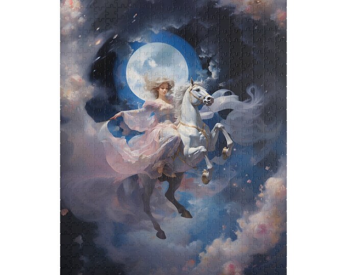 Angel Puzzle Flying Horse Puzzle, Fantasy Puzzle, 500 Piece Puzzle for ...