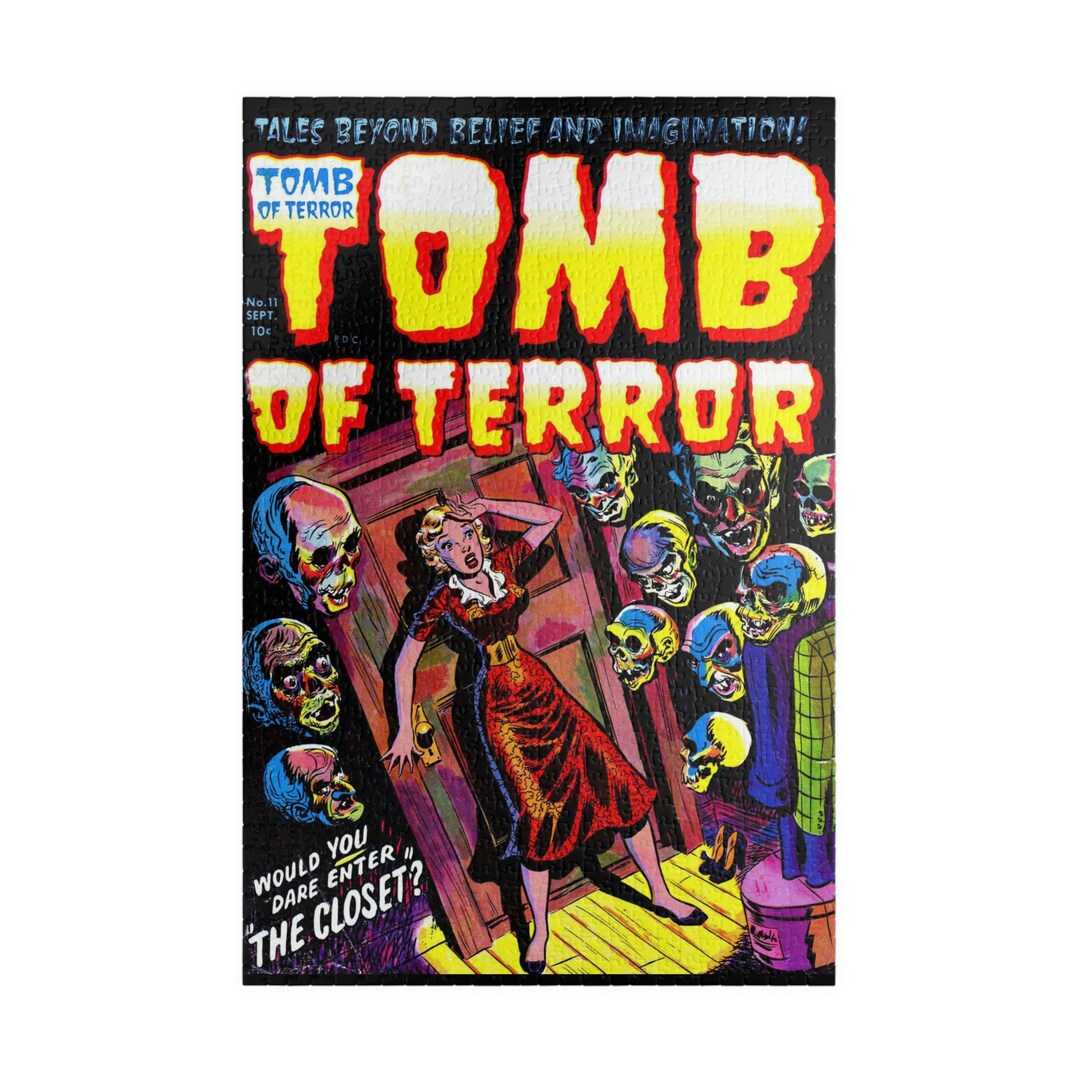 Tomb of Terror Scary Vintage Monster Horror Comic Jigsaw Puzzle, 1000 ...