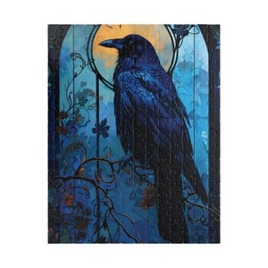 Blue Crow Jigsaw Puzzle Raven Puzzle Beautiful Fantasy Puzzle Gift Idea ...