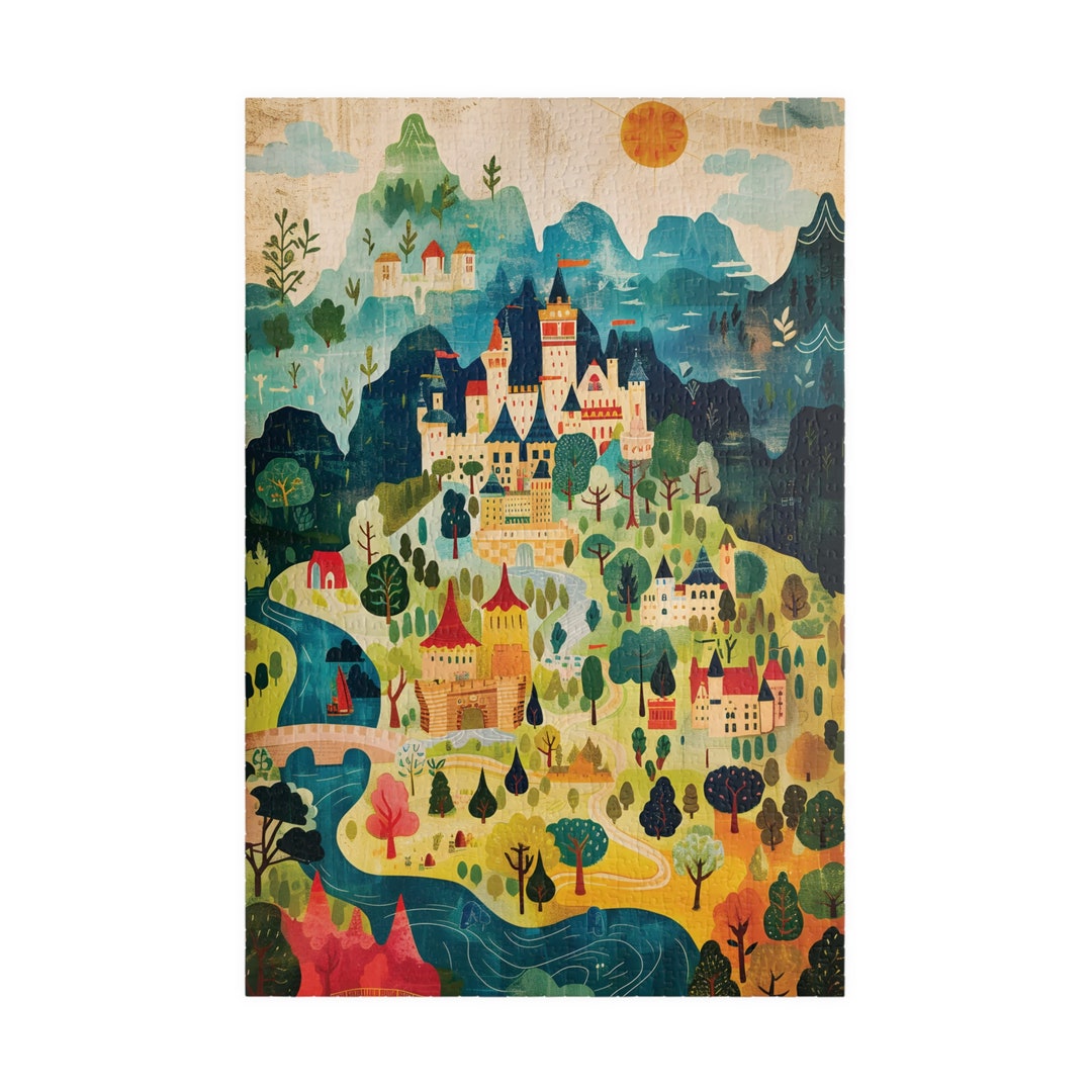 Storybook World Jigsaw Puzzle Enchanting Fantasy Landscape Puzzle Folk ...