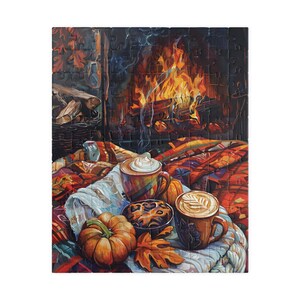 Cozy Fall Fireside Jigsaw Puzzle | Autumn Puzzle for Adults ...