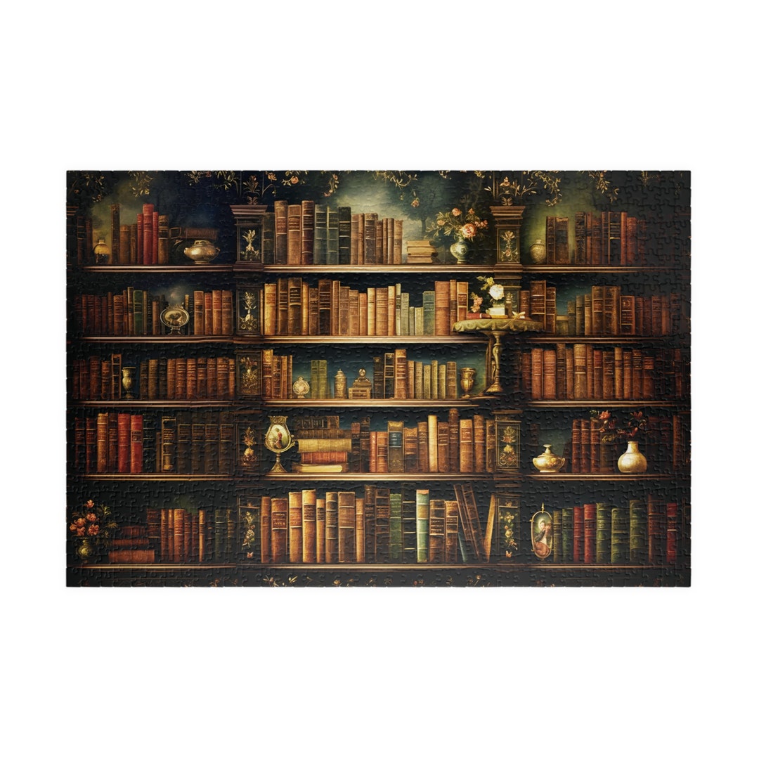 Victorian Library Puzzle Books and Flowers Puzzle for Adults 1000 Piece ...