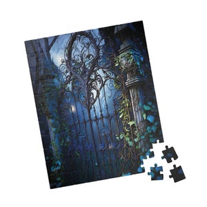 Spooky Victorian Cemetery Gate Puzzle | Gothic Jigsaw Puzzle for Adults ...