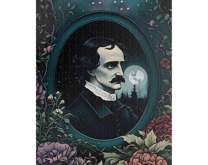 Edgar Allan Poe Jigsaw Puzzle | Gothic Puzzle | Literary Puzzle Gift ...