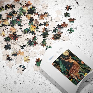 Majestic Stag Puzzle Cottagecore Puzzle Deer Puzzle 1000 Piece Puzzle ...