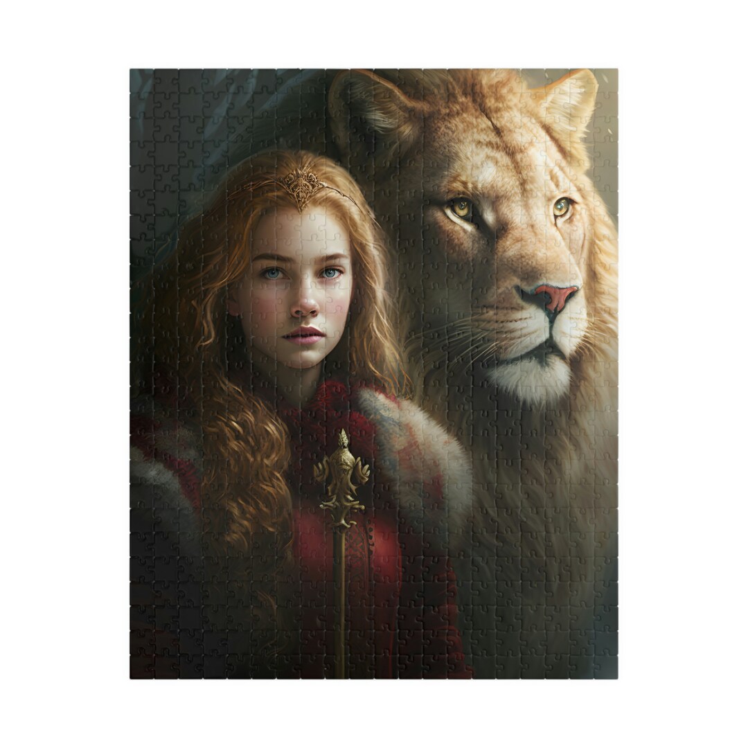 Queen Lucy The Valiant With Aslan The Lion Narnia Fantasy Etsy