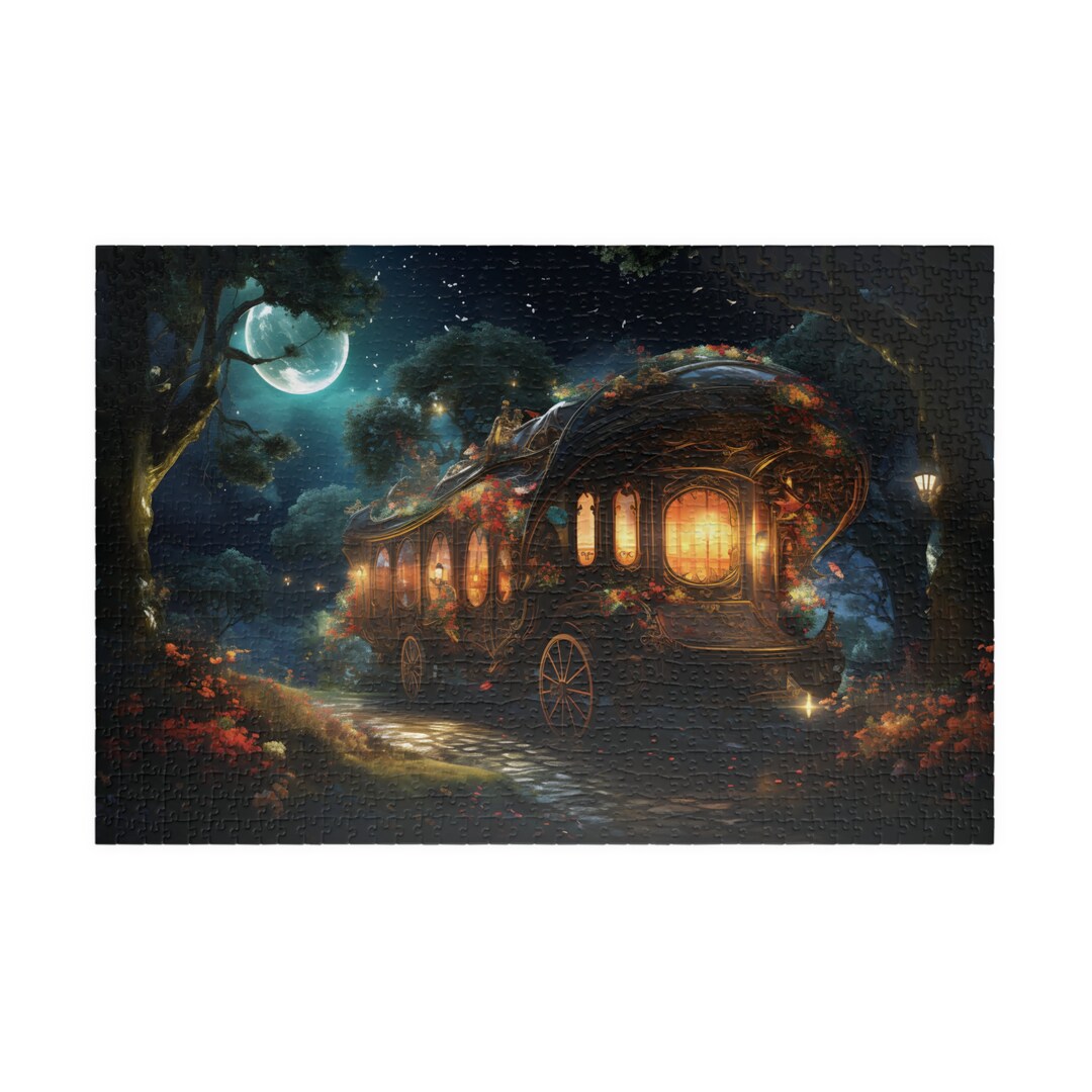 Fantasy Fairy Caravan Moonlight Scene Vibrant & Colorful 500 - Etsy