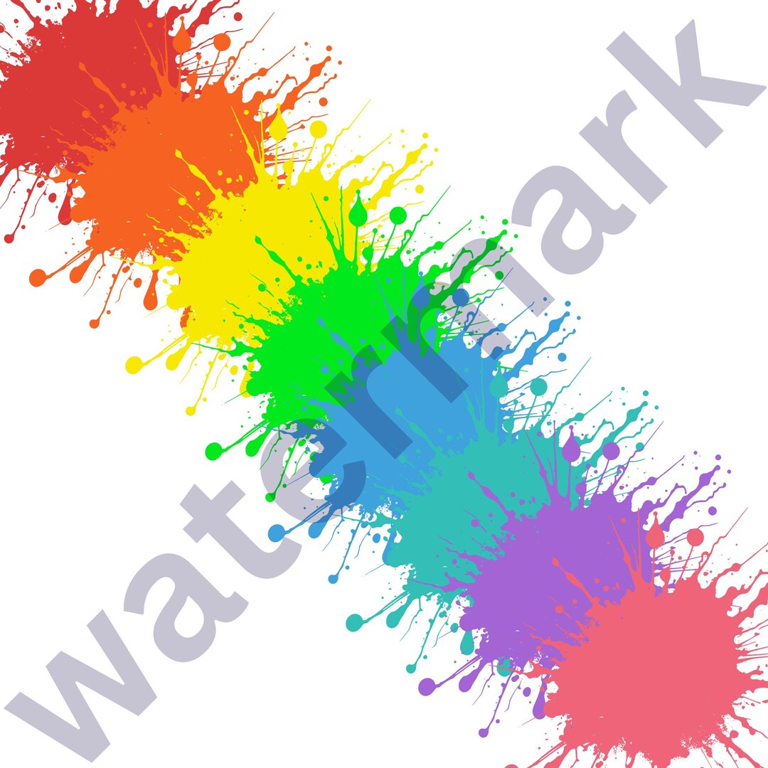 Digital Download Bright Rainbow Paint Splatter Background - Etsy