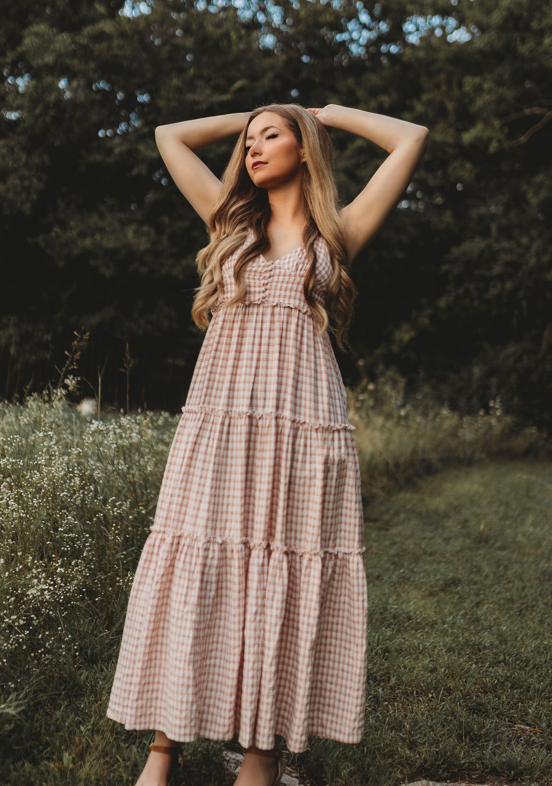 Boho Peasant Maxi Dress New Bohemian Cottagecore Farmcore Homespun - Etsy