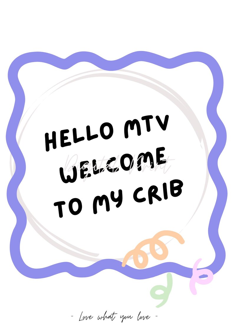Hello MTV Art Print , Digital Print , Home Decor - Etsy