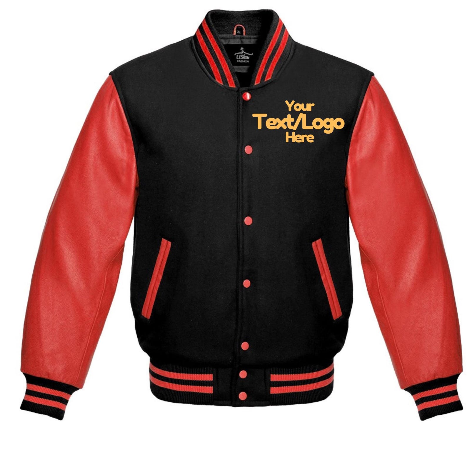 Custom Wool Varsity Jacket: Genuine Leather Sleeves, Baseball Letterman ...