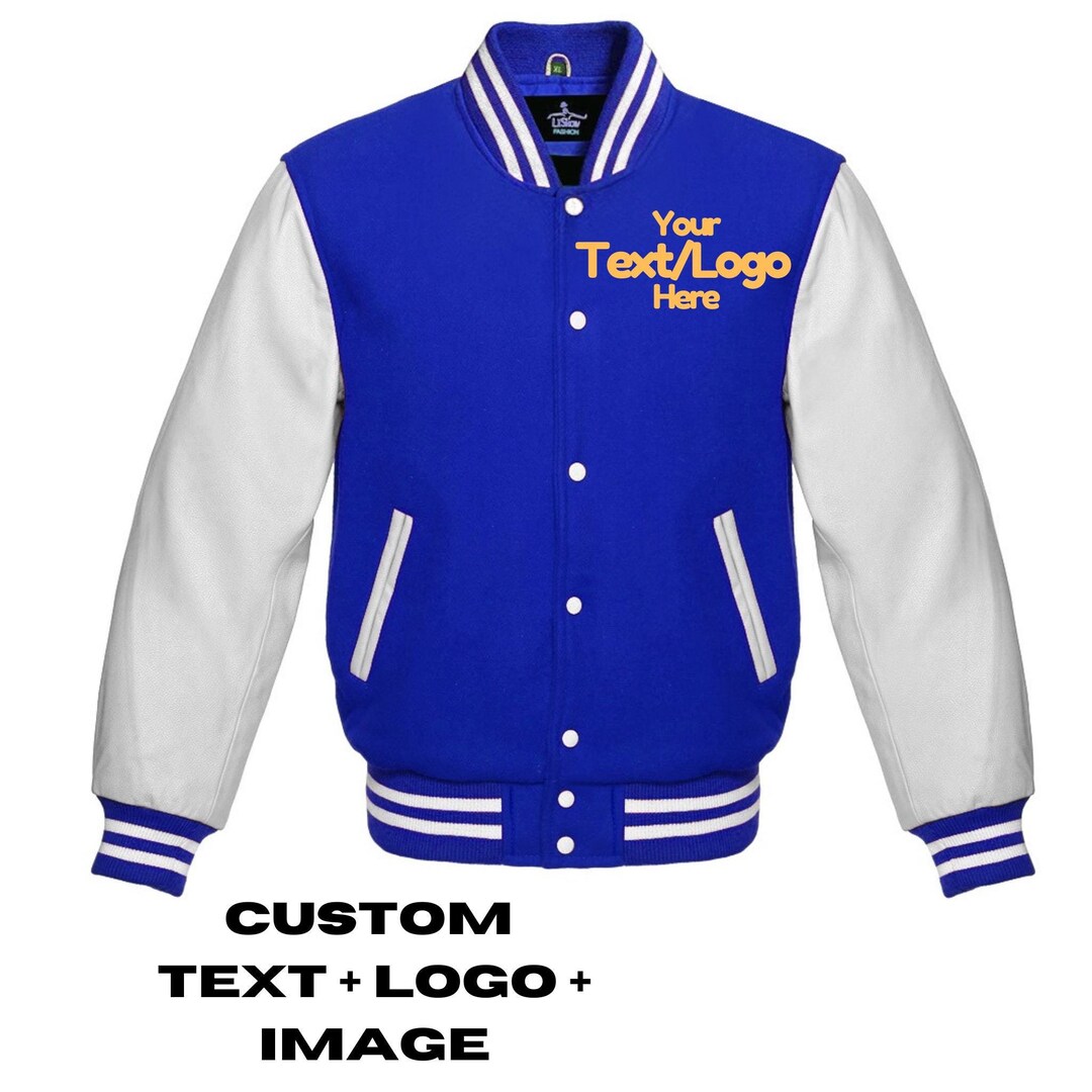 Custom Wool Varsity Jacket: Genuine Leather Sleeves, Baseball Letterman ...