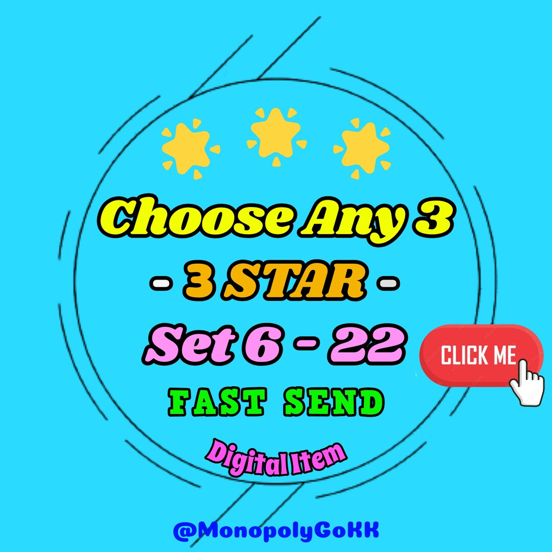 Mono Go Sticker 3 Star 3 Stickers - Etsy