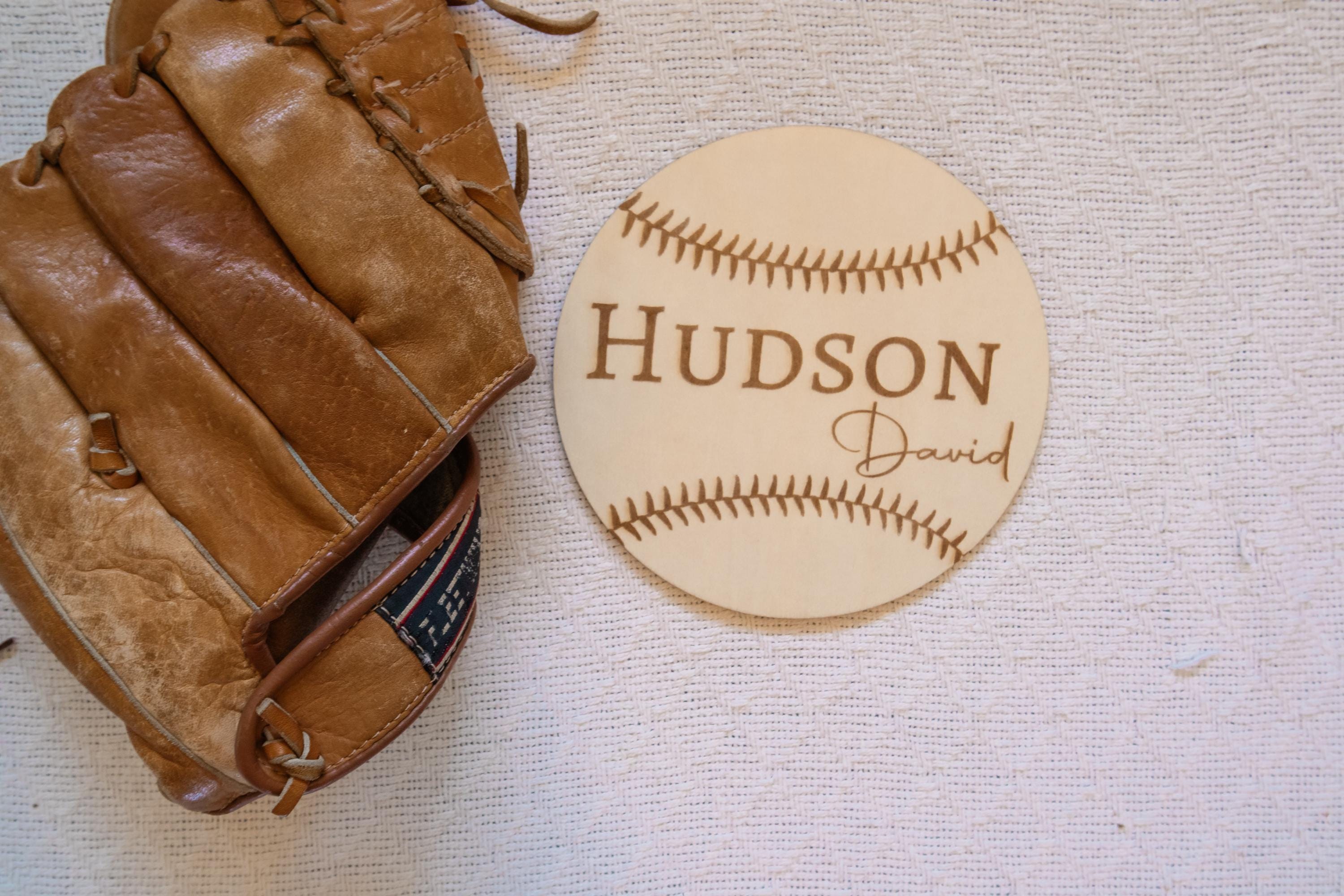Baseball Birth Announcement Hospital Name Sign, Sports Baby Photo Props ...