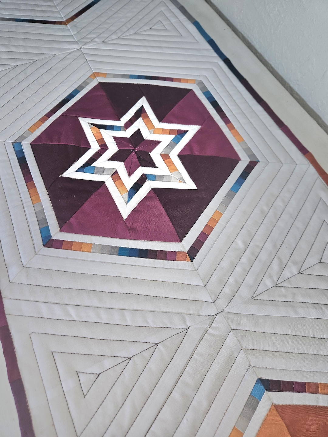 Star and Hexagon Table Runner Pattern (PDF Pattern) - Etsy