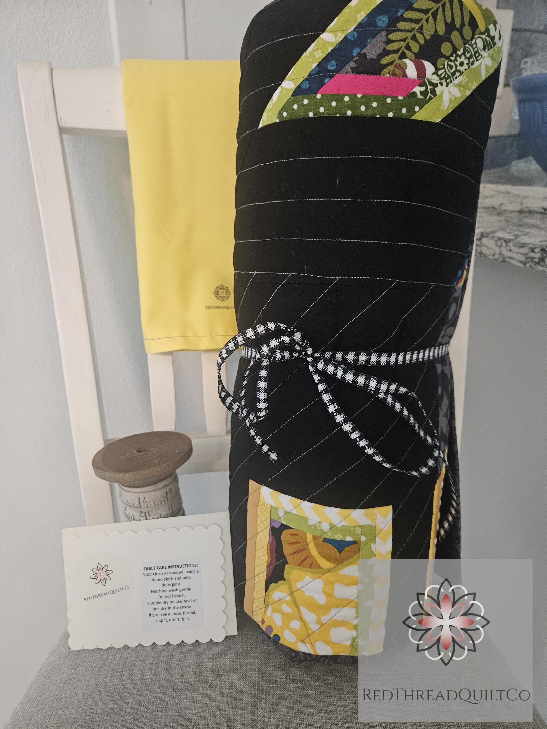 Handmade Black and Hombre Quilt Extra-large Throw Size/personalization ...