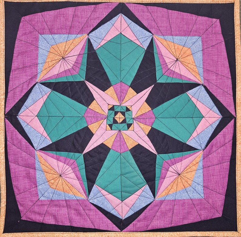 Full Bloom Quilt Block Paper Piecing Pattern: 4 Sizes (PDF Download) - Etsy