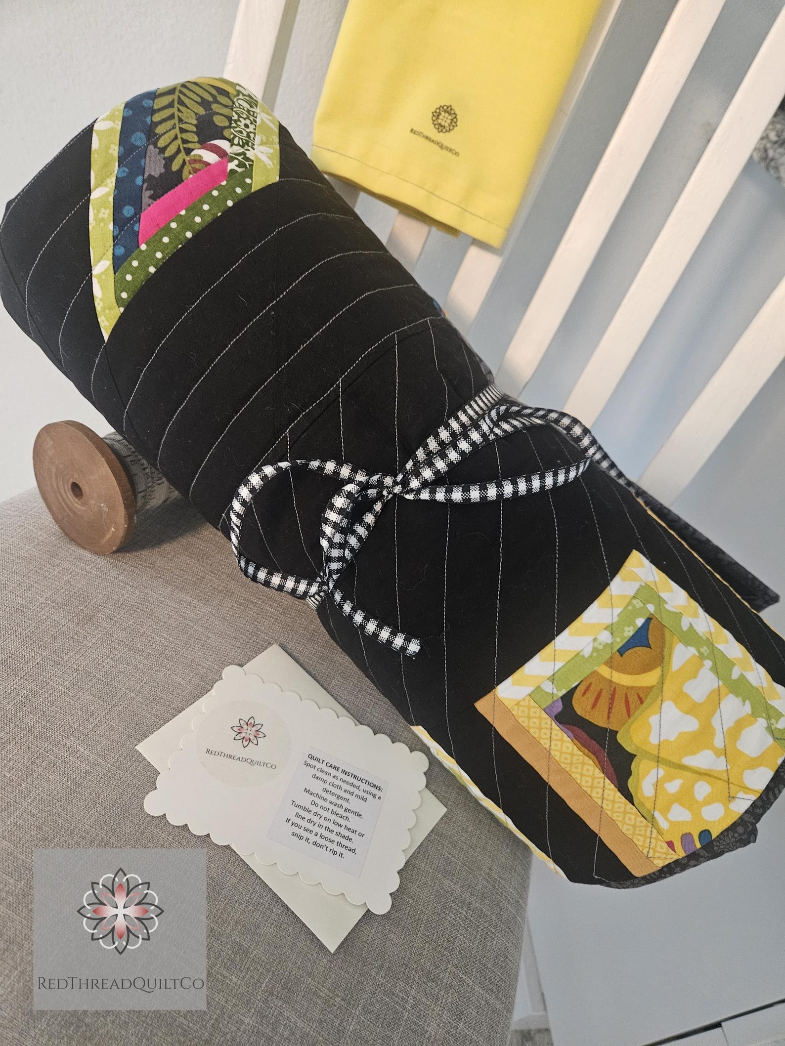 Handmade Black and Hombre Quilt Extra-large Throw Size/personalization ...