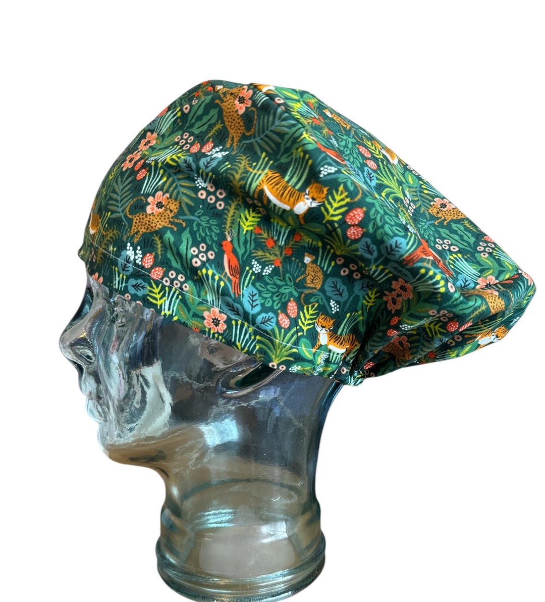 Tigers and Leopards Scrub Cap, Wild Forest Animals Euro Scrub Hat - Etsy
