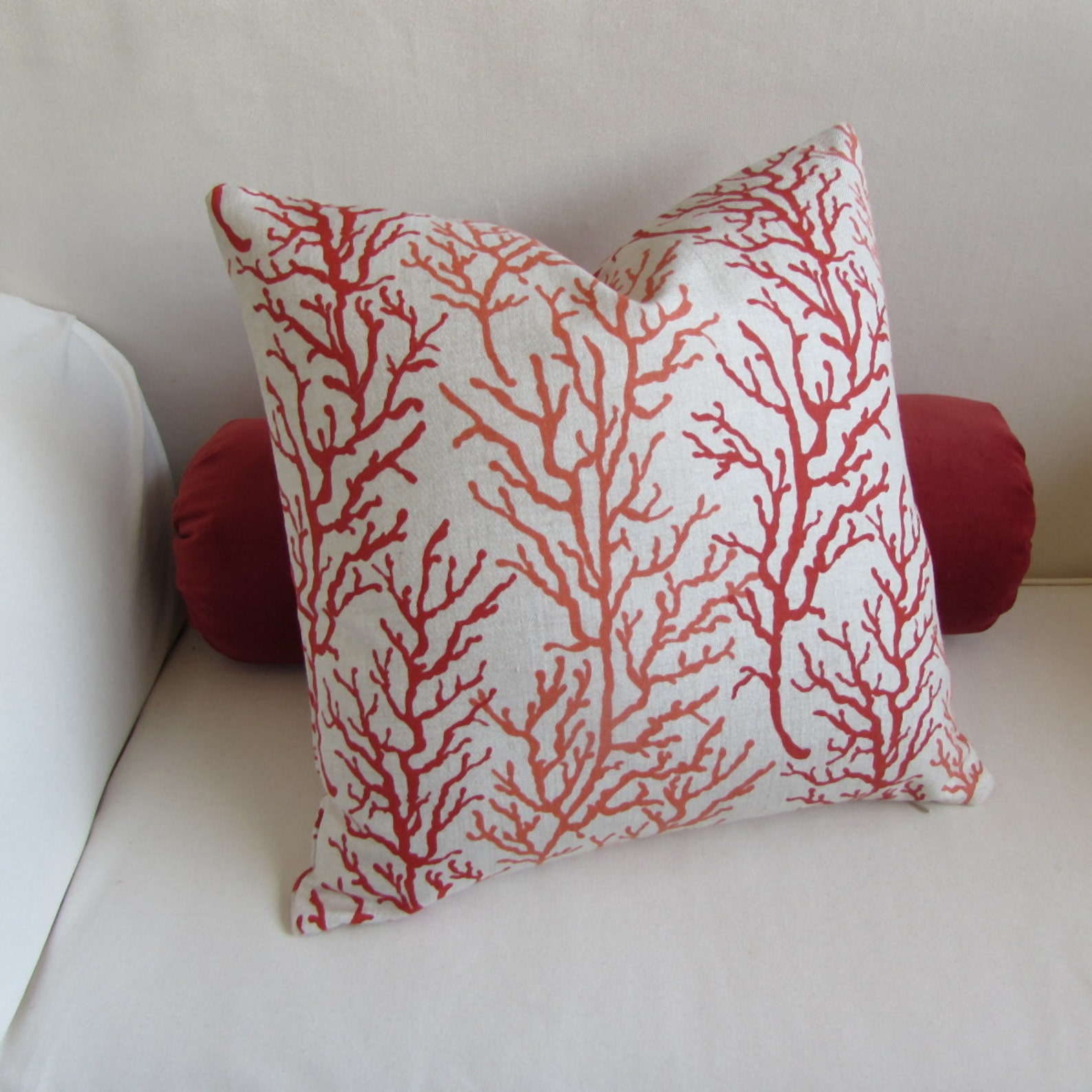 CAPRIS CORAL 13x26 Designer Bolster Pillow Cover - Etsy