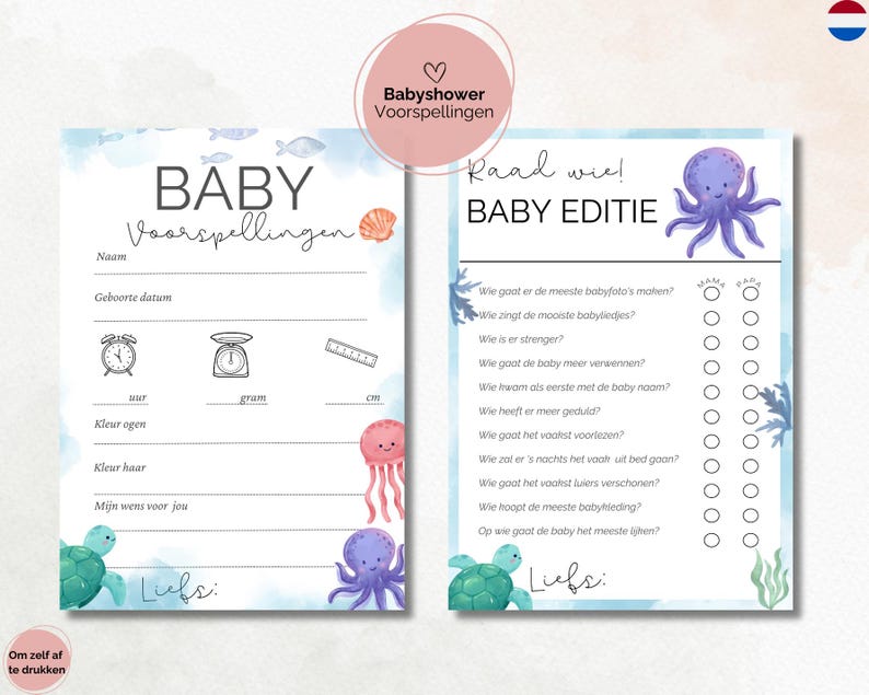 Baby Shower Fill-in Cards - Etsy