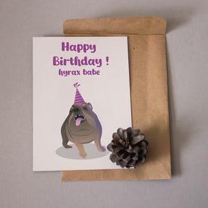 Hyrax Birthday Card (digital File for Download) - Etsy