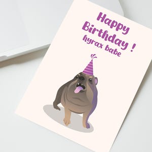 Hyrax Birthday Card (digital File for Download) - Etsy
