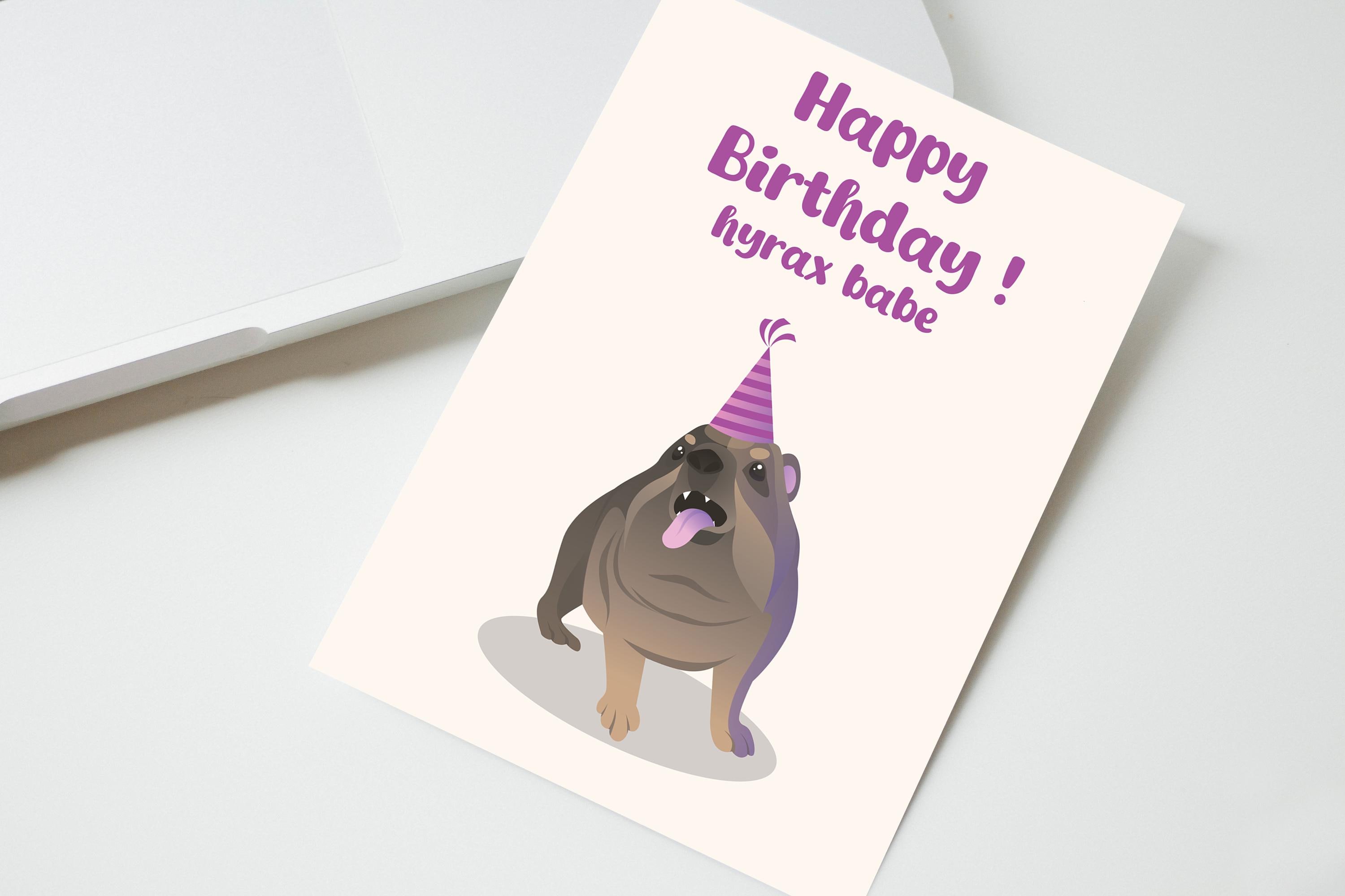 Hyrax Birthday Card (digital File for Download) - Etsy UK