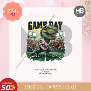 T-rex Football Game Day PNG: Dinosaur Design (digital Download) - Etsy